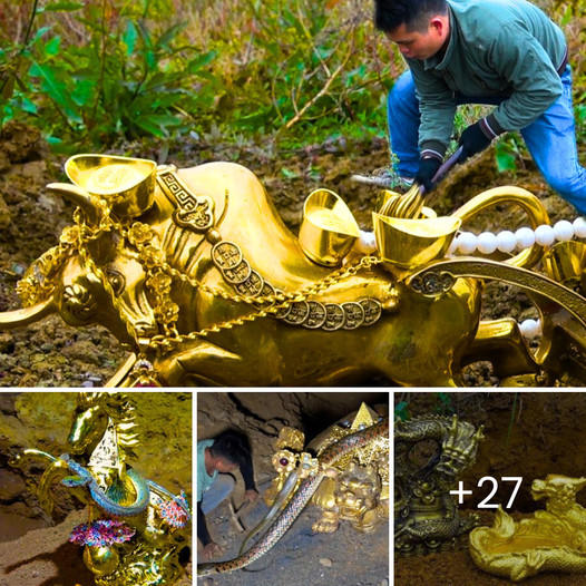 The mystery of the giant 200-pound golden buffalo statue from a deep ...